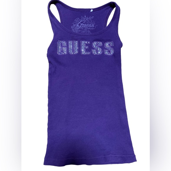 Guess | Tops | Vintage Guess 9s Purple Tank Top With Silver Purple ...